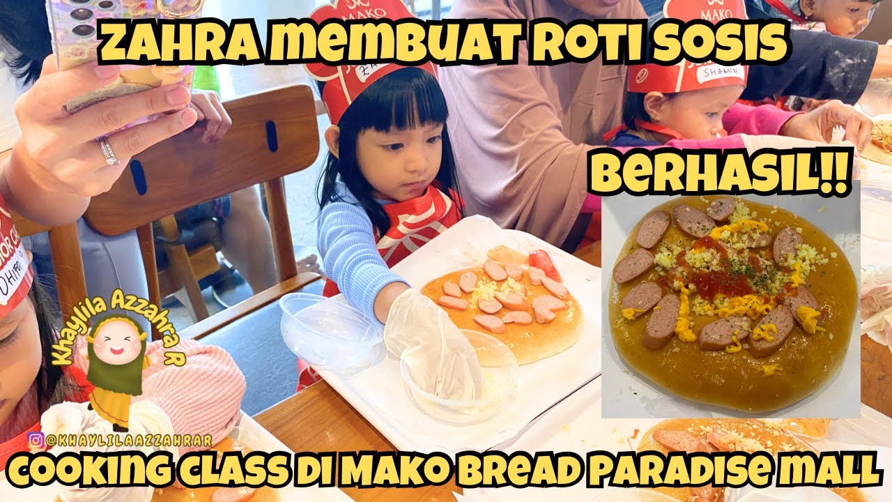 Membuat roti sosis | anak belajar membuat roti | junior chef | kids ...