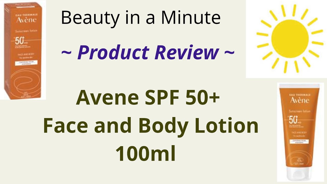 Avene SPF 50+ Face and Body Lotion - Sunscreen, Sunblock - YouTube