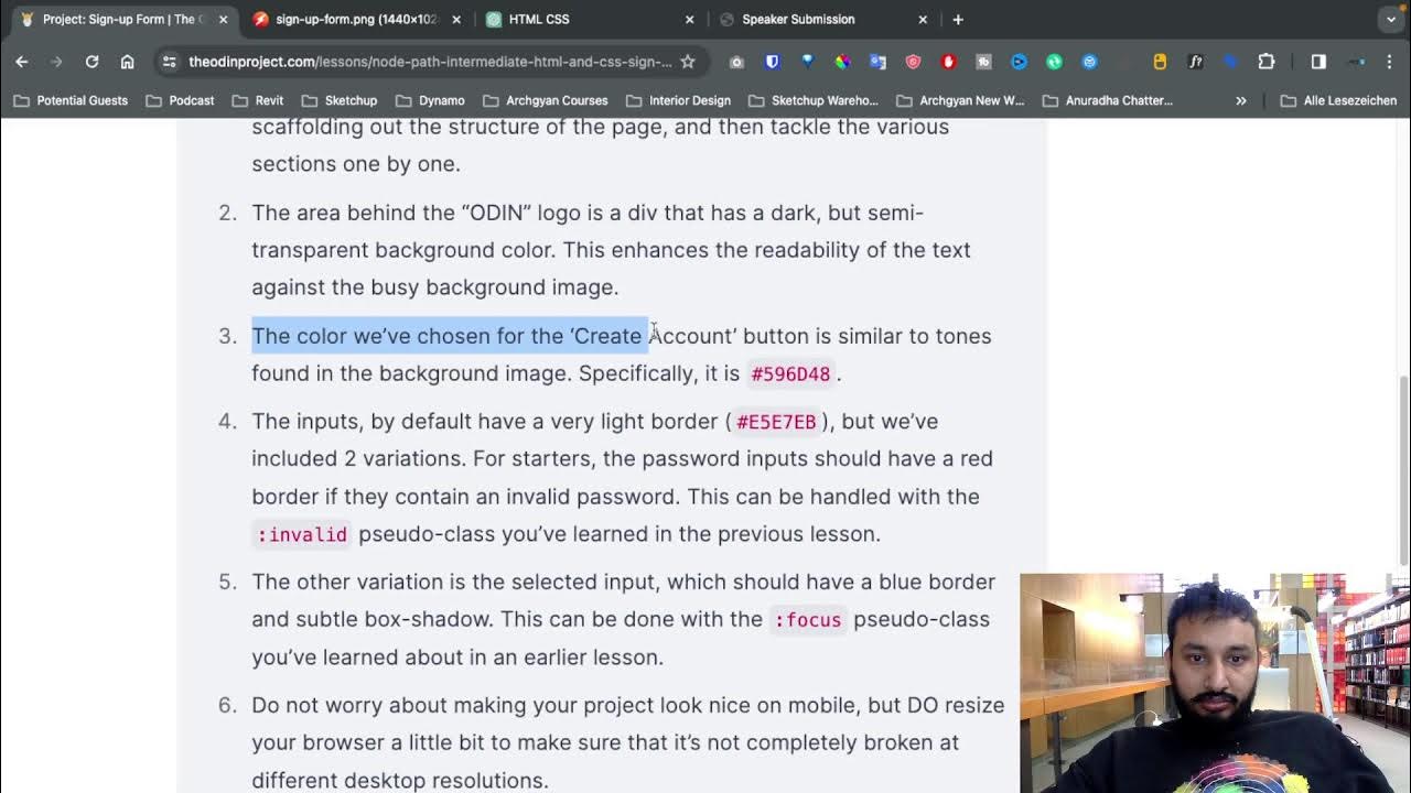 Day 38 - Intermediate CSS Concepts - Form Basics and Grid - The Odin Project - Study with me ...