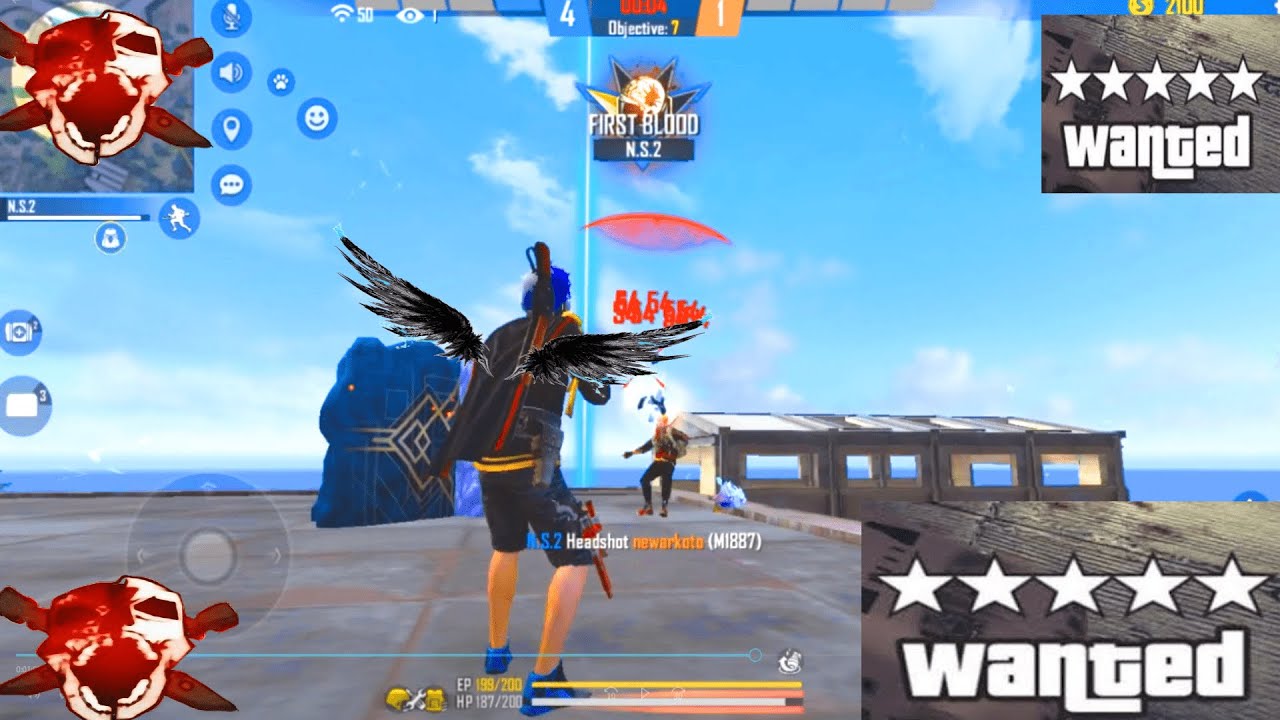free fire game play Wanted Level - YouTube