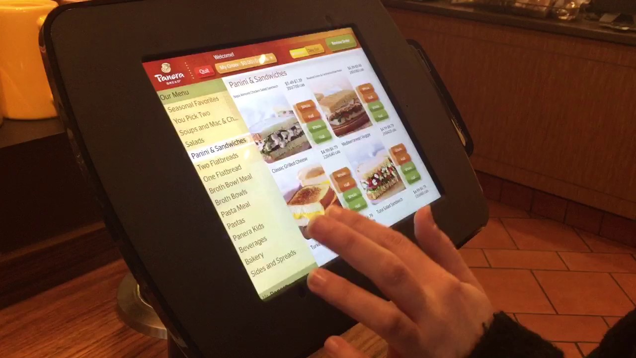 Using a Panera kiosk - YouTube