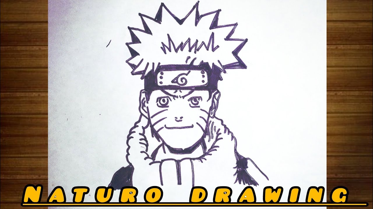 how to draw naturo uzumaki step by step// easy naturo uzumaki drawing ...