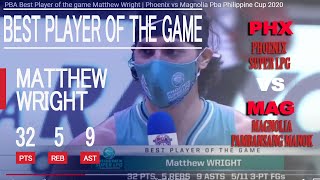 PBA Best Player of the game Matthew Wright | Phoenix vs Magnolia Pba ...