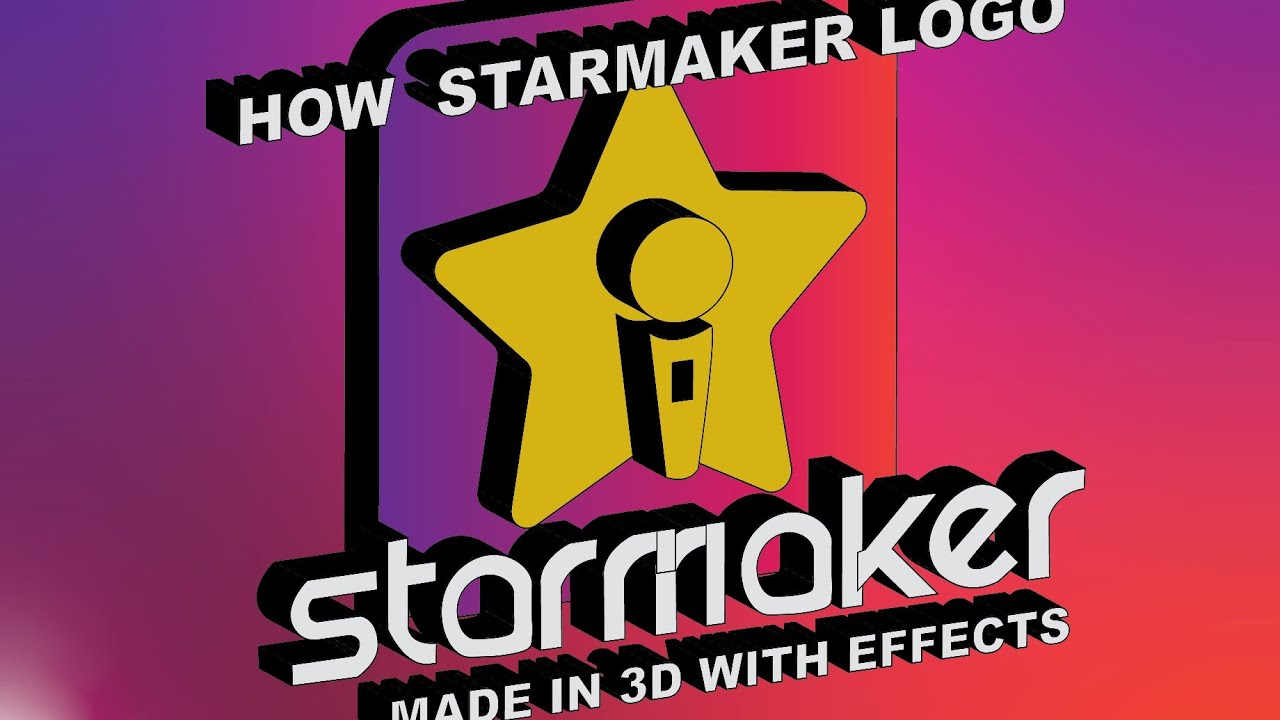Starmaker logo given effects into 3Dimensional - YouTube