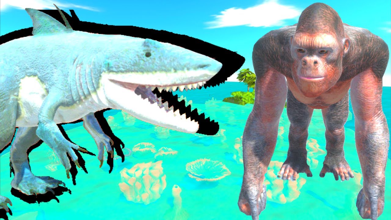 SHARK T-REX VS BOSSES - ANIMAL REVOLT BATTLE SIMULATOR - YouTube