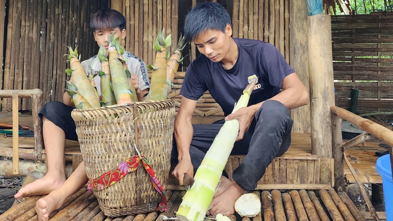 Go pick bamboo shoots. make dried bamboo shoots.Stock up on food and ...