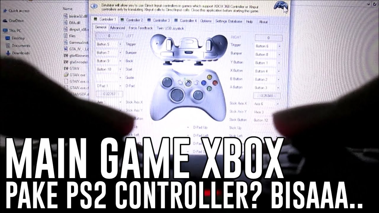 Tutorial Main Game Xbox Dengan PS2 Controller + Converter - YouTube
