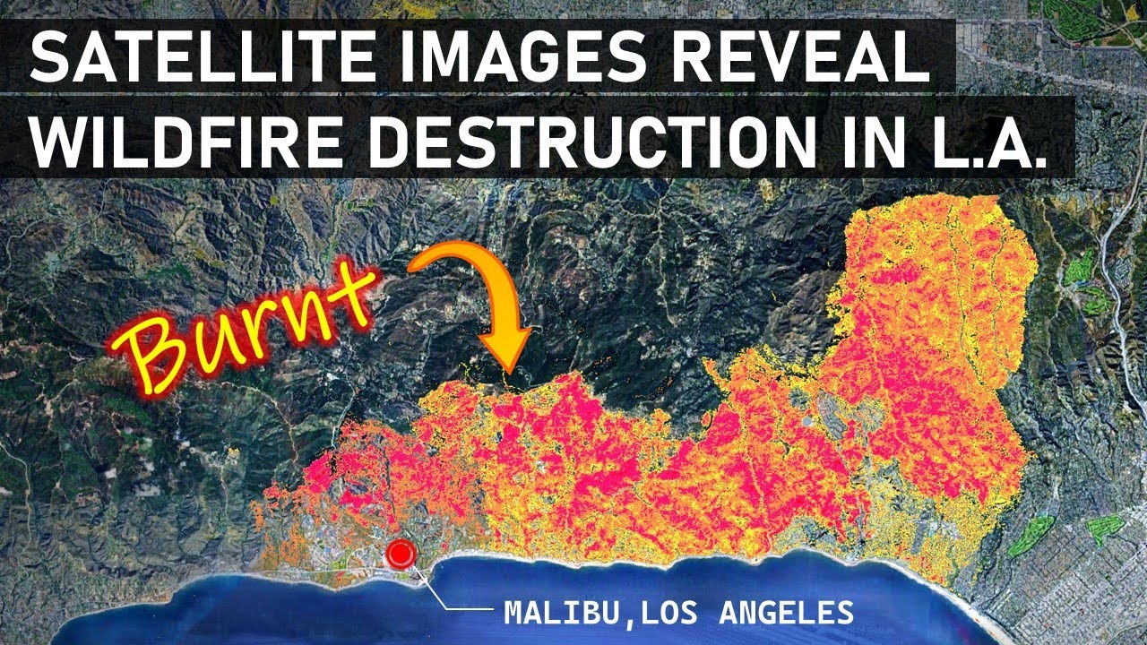 Los Angeles Wildfire Damage Assessment using Satellite Images - YouTube