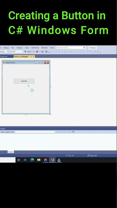C# Button Demo | Creating Button in Windows Form | Visual Studio # ...