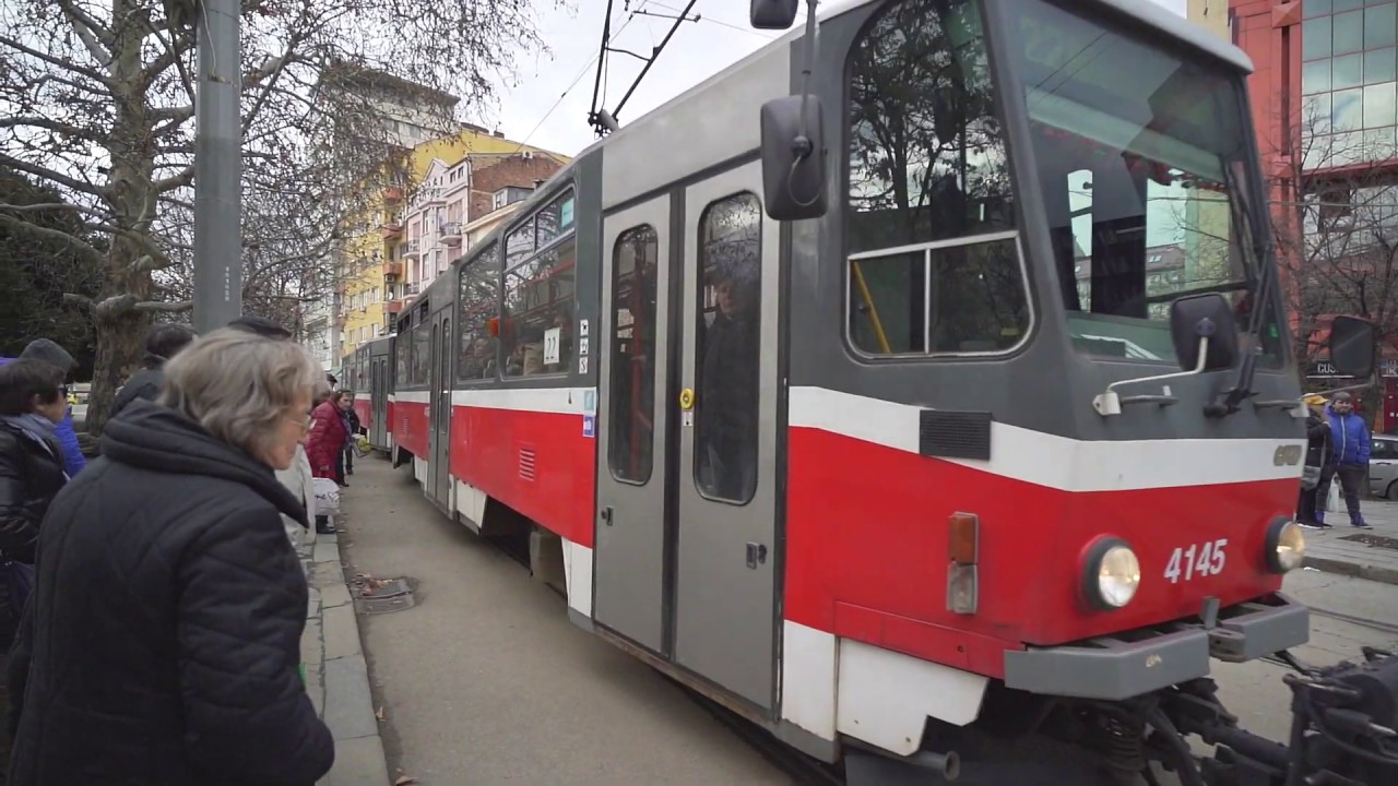 Bulgaria, Sofia, tram 22 ride from Централни хали to ул алеко константинов софия - YouTube