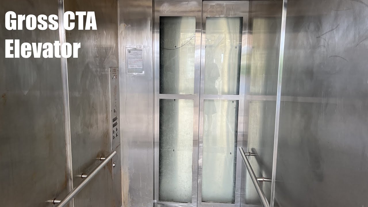 Gross Hydraulic Elevator at Belmont CTA Station Northbound - YouTube