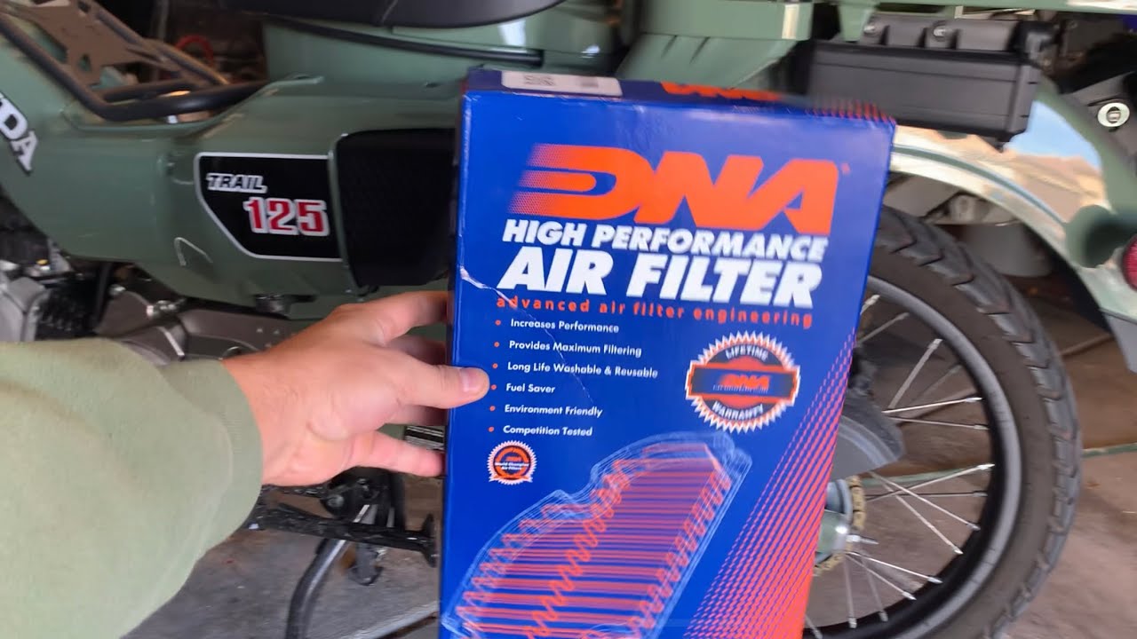 2023 Honda Trail 125 High Performance Air filter Install - YouTube