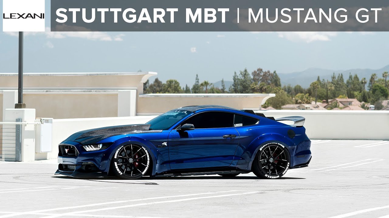 Wide Body Ford Mustang GT on Stuttgart Custom Wheel by Lexani - YouTube