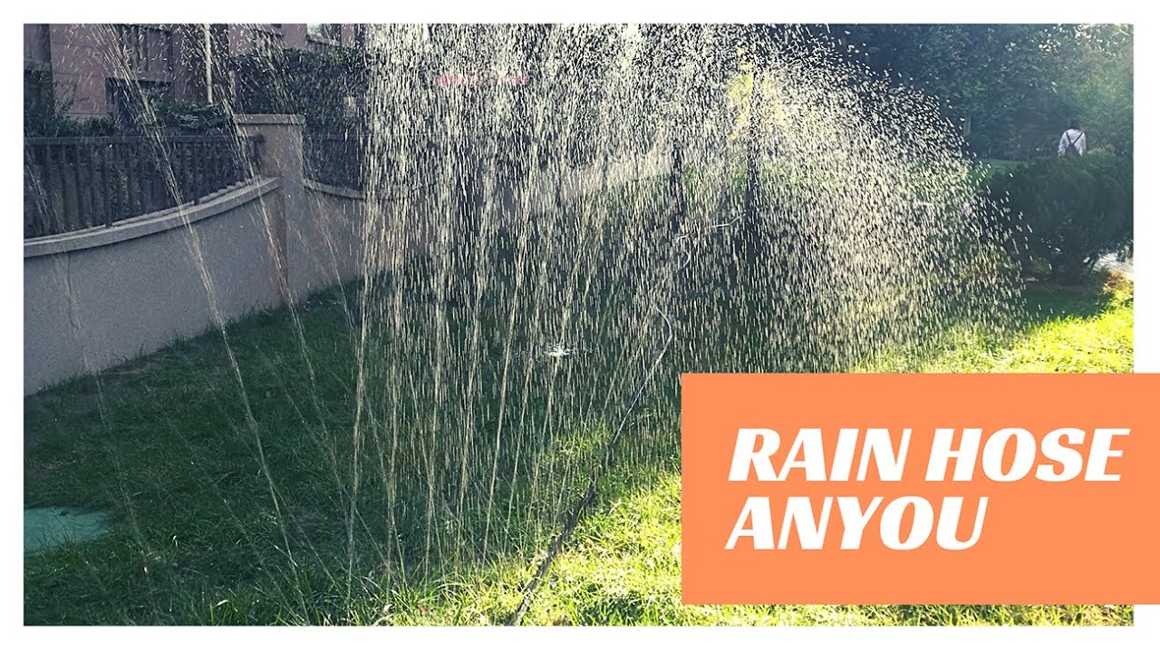 Micro spray tube for lawn ( rain hose ) - YouTube