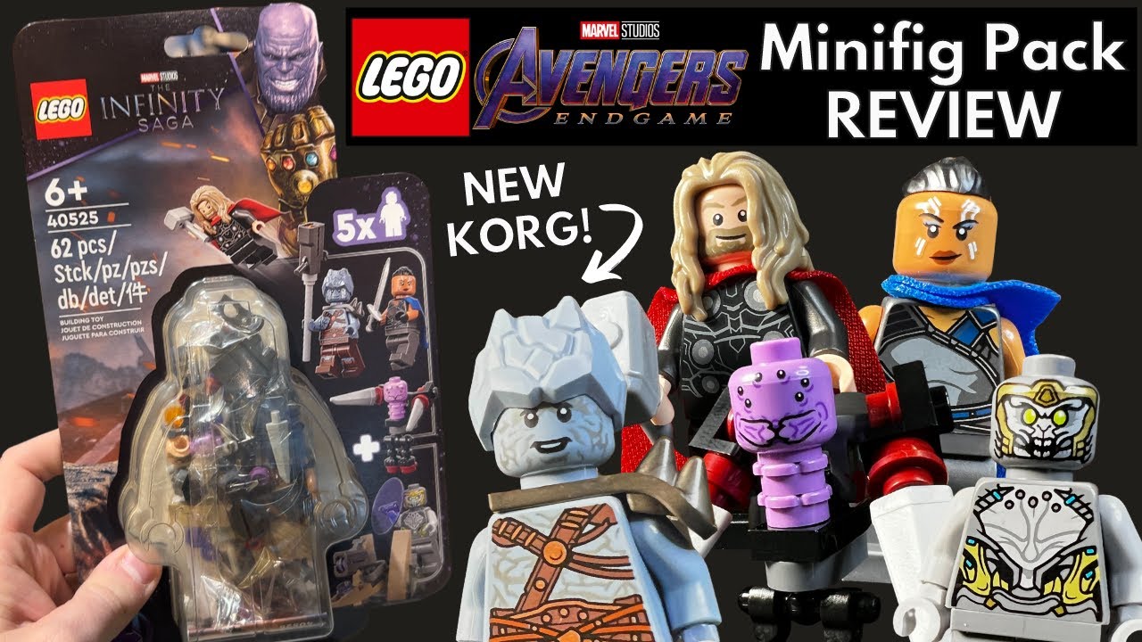 REVIEW: LEGO Marvel ENDGAME BATTLE Minifig Pack (New Korg Minifig ...