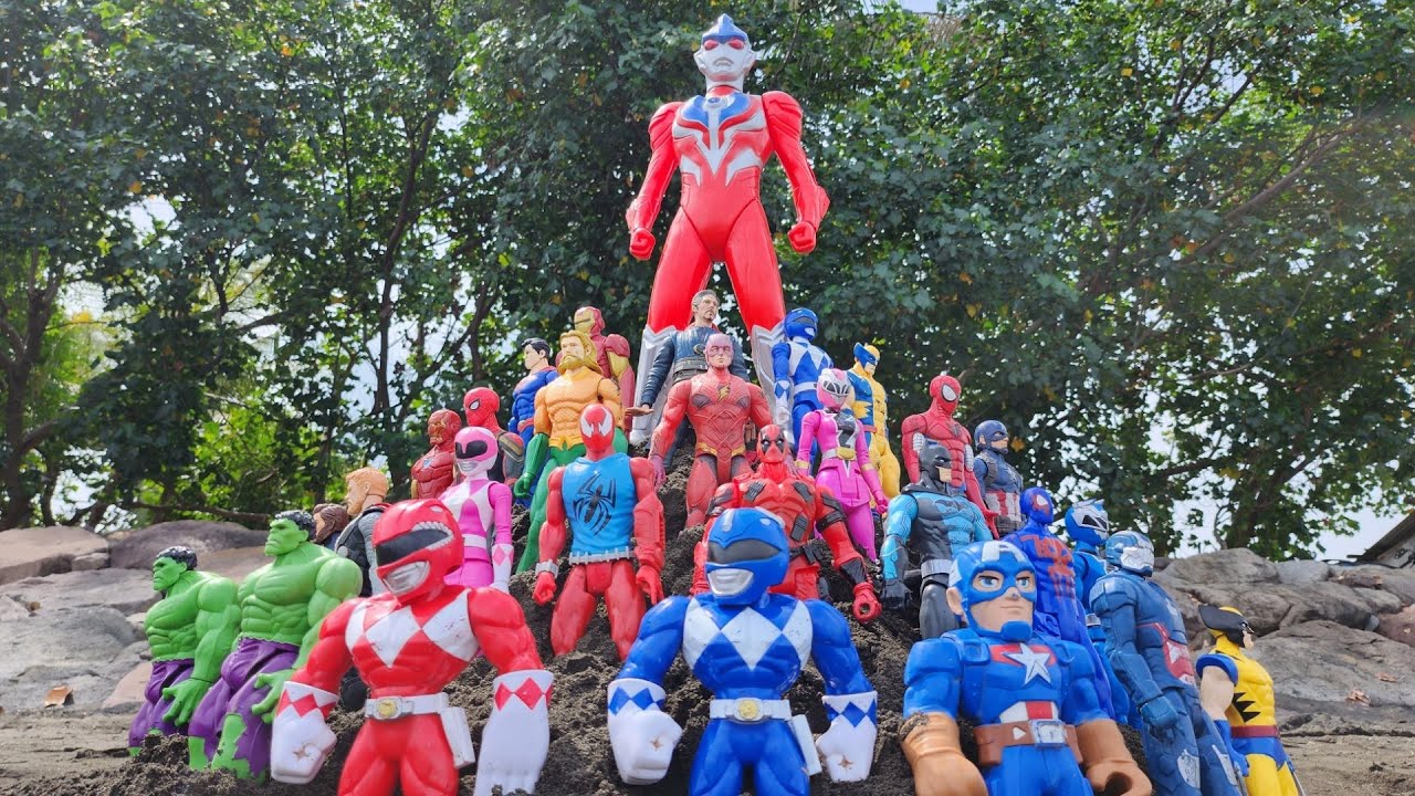 ULTRAMAN ZERO, SPIDERMAN DAN POWER RANGERS JATUH DARI GUNUNG, ULTRAMAN ...