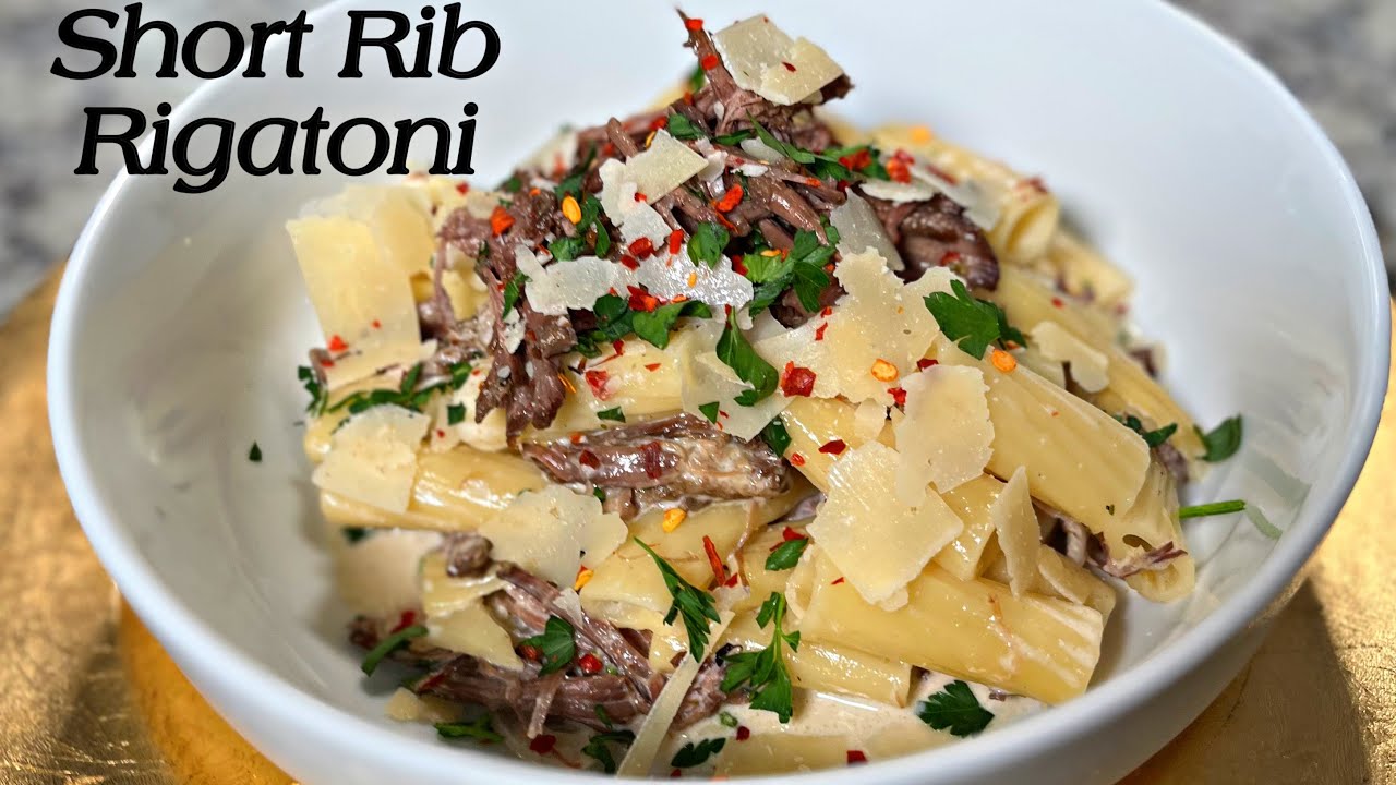 AMAZING Boneless Beef Short Rib Rigatoni In White Cream Sauce | How To ...