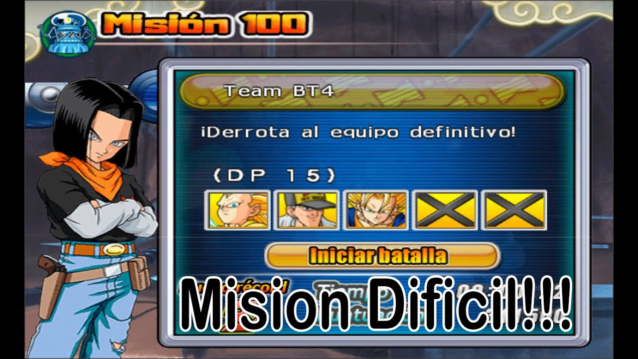Reto Dificil! Mision 100 "Team BT4" Dragon Ball Z Budokai Tenkaichi 4 ...