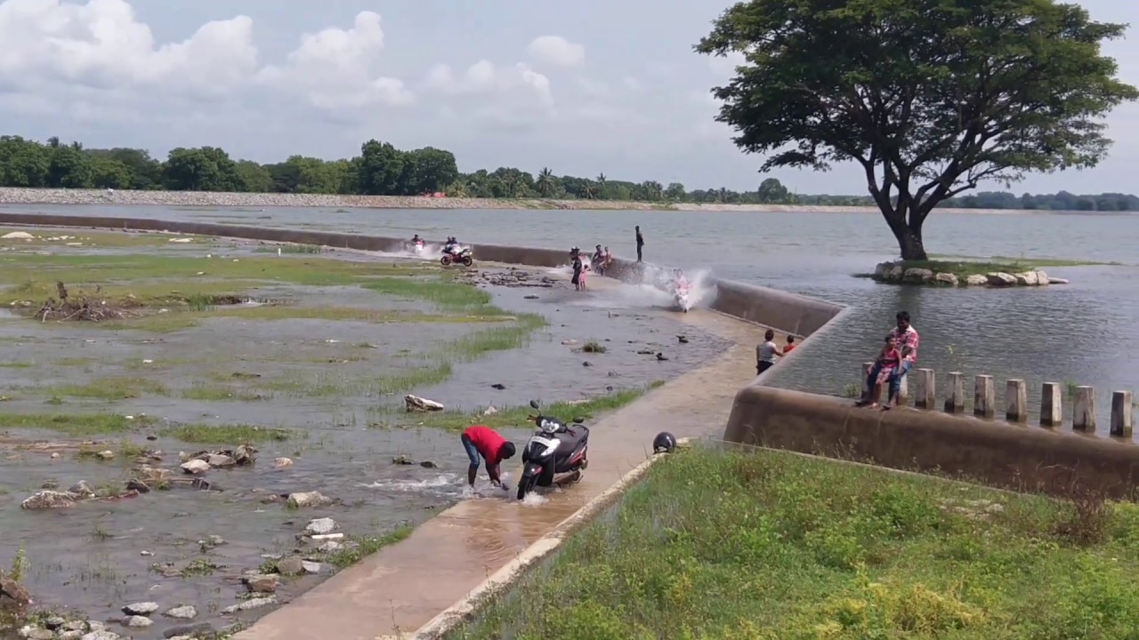 Chandrika Lake+Water Overflow+Bike Scooty - YouTube