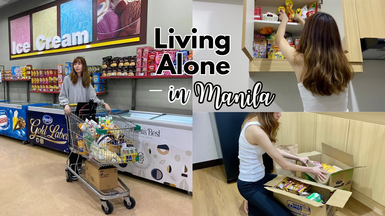 Living Alone in Manila: grocery shopping, ref refill, checking out HMR - YouTube