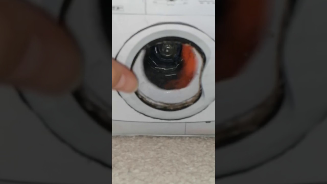 beko toy washing machine modified unbalanced spin in slow motion - YouTube