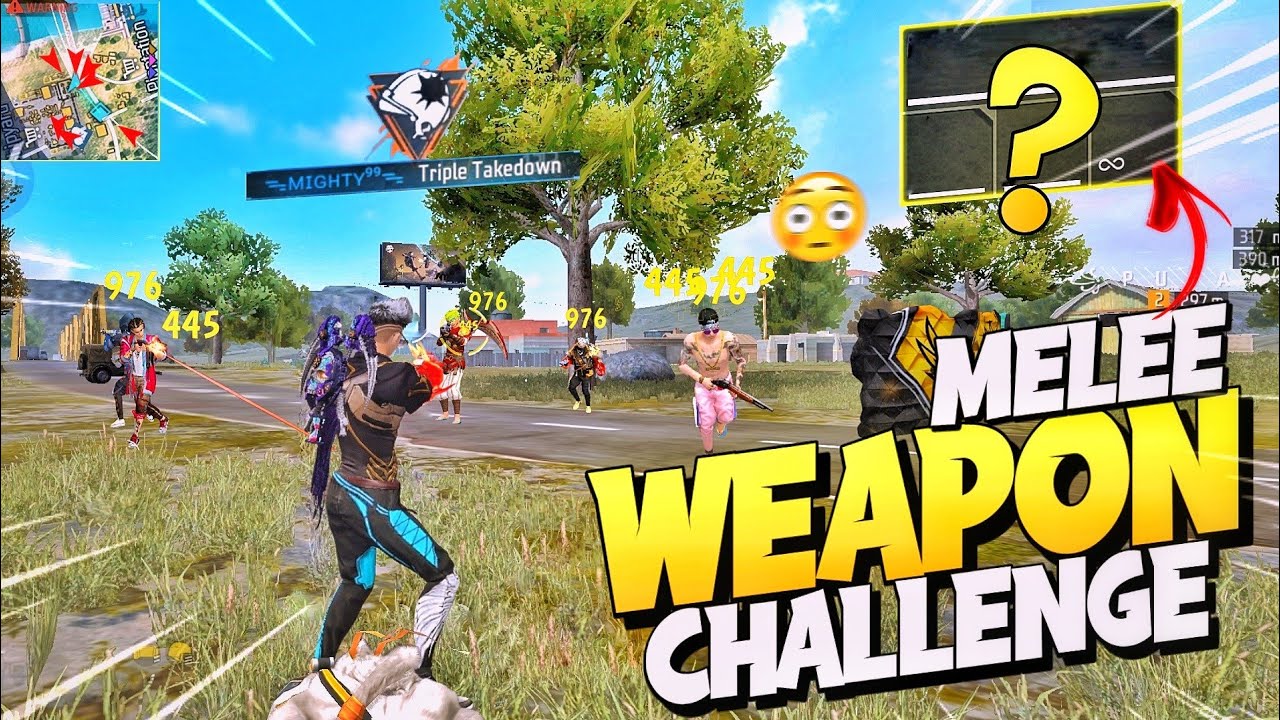 Funniest Dangerous Squad 🤯 Only Melee Weapon Challenge Free Fire ...