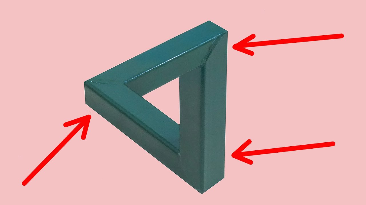 How To Weld A Metal Triangle illusion. Impossible Welding - YouTube