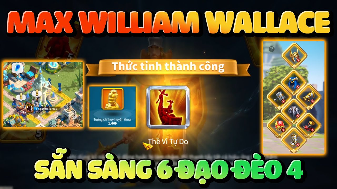 Rok F2P Max William Wallace Rise of Kingdoms - Mở Khóa Bảo Tàng & Mở 6 ...
