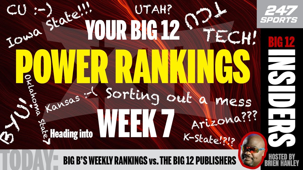 Big B serves up his Week 7 Big 12 Power Rankings | Big 12 Insiders ...