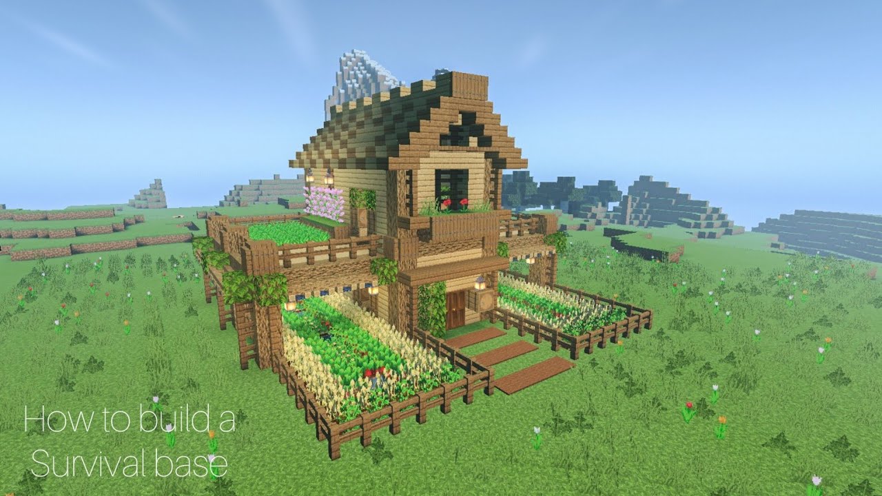Minecraft: How to build a small survival wooden house - YouTube
