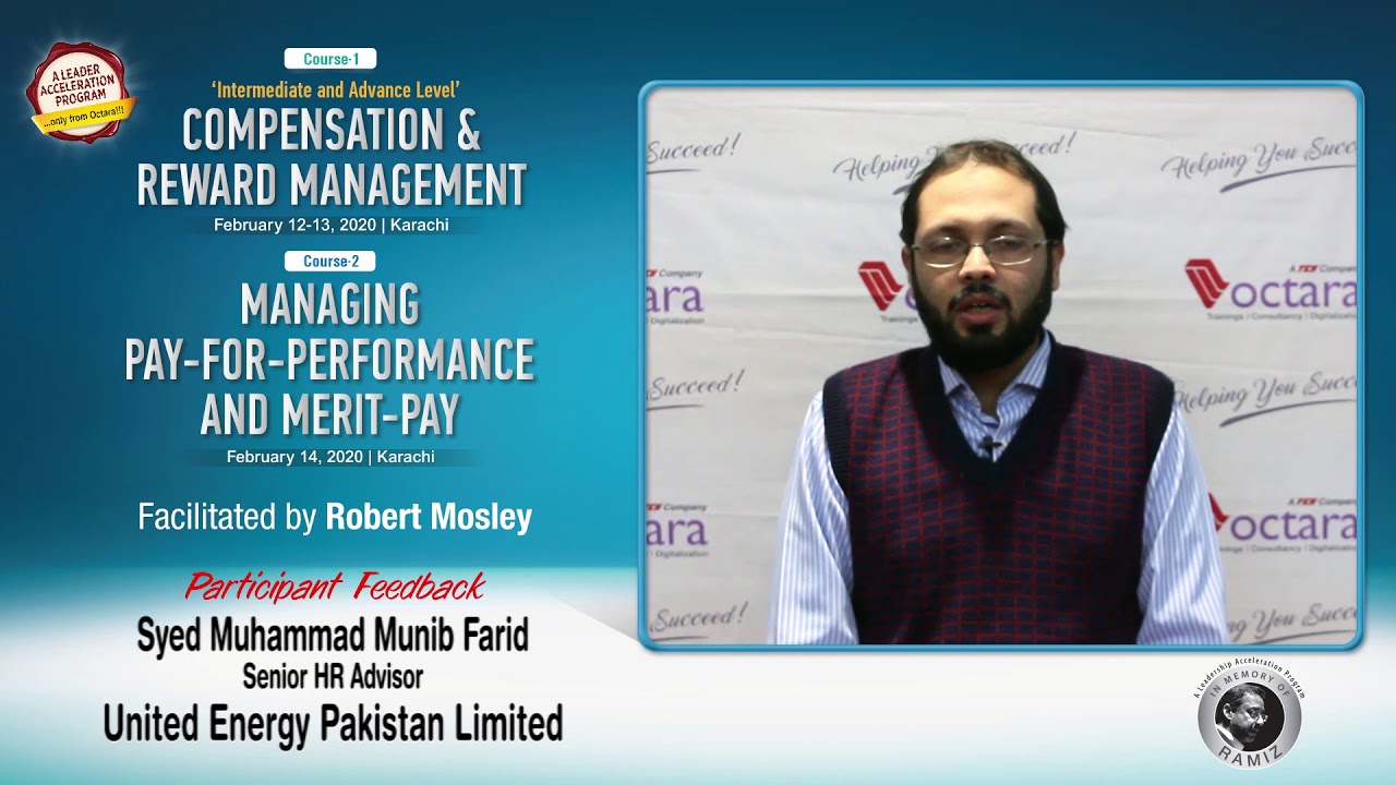 12-14 Feb'20 - Delegate Feedback (Syed Muhammad Munib Farid, UEP) - 2C&B Workshops by Robert ...