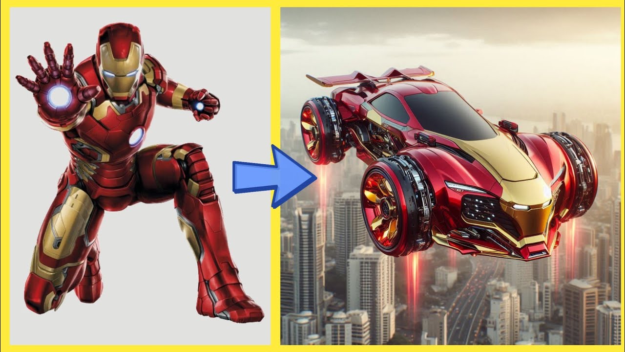 AVENGERS but FLYING CAR VENGERS 🔥 All Characters (marvel & DC) 2024 ...