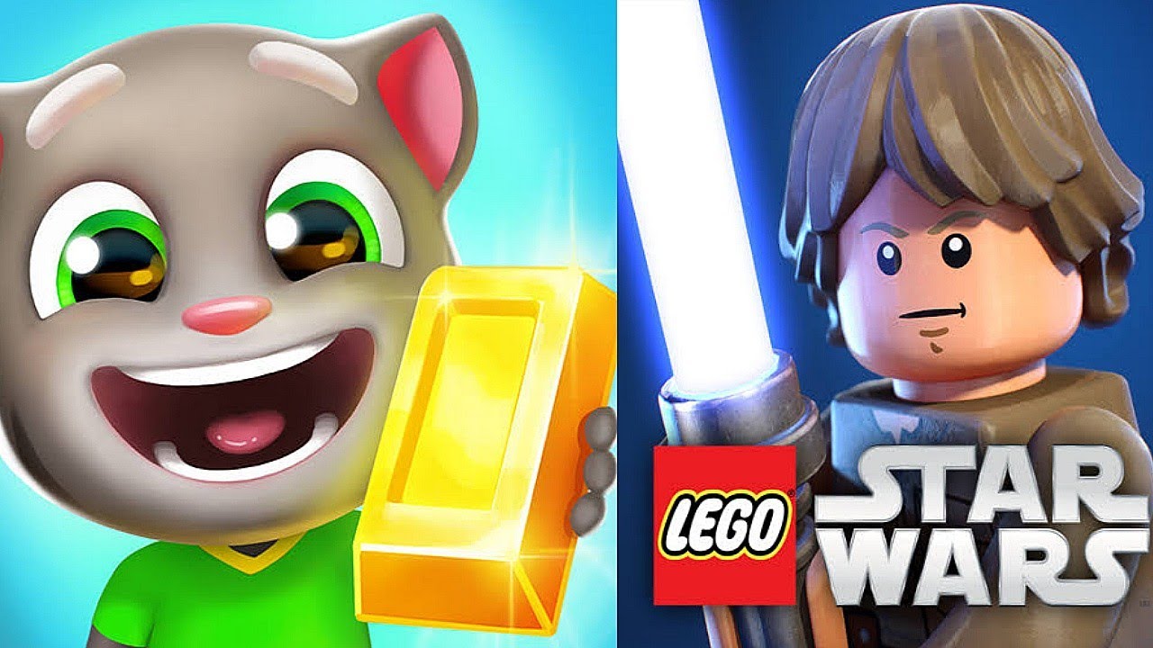 Talking Tom Gold Run vs LEGO Star Wars Microfighters Gameplay Android ...