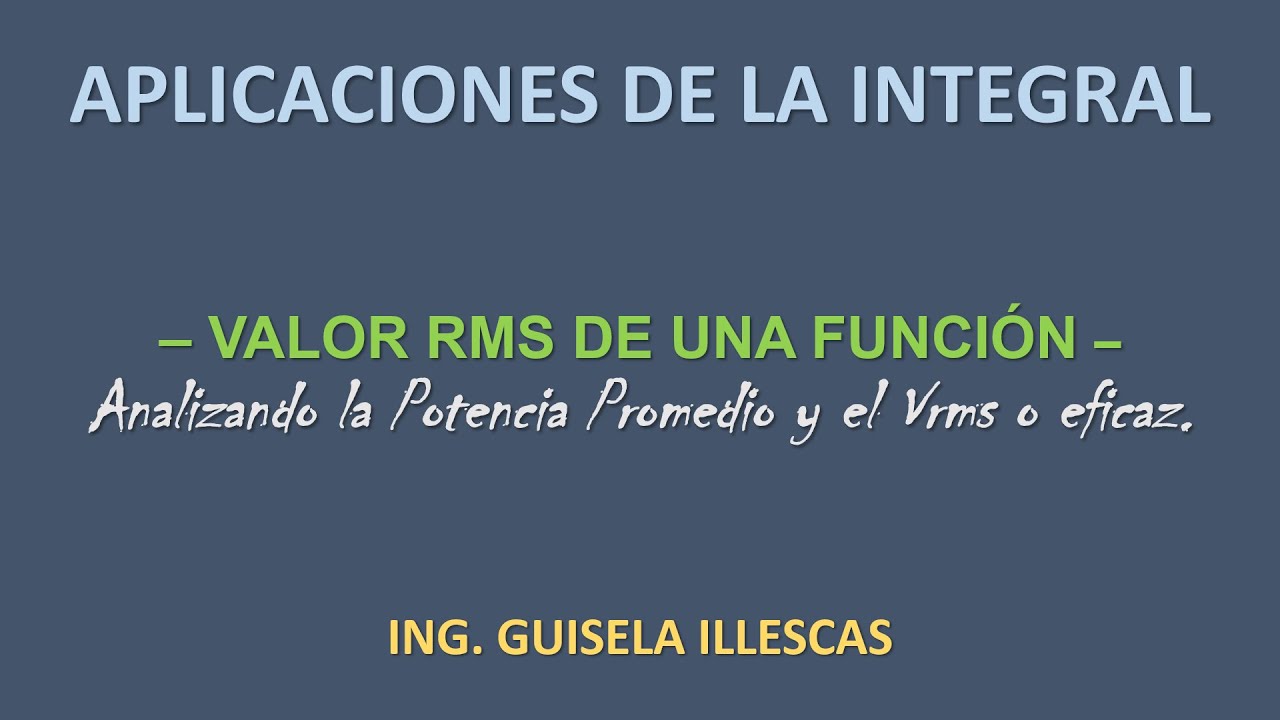 AI - Valor Promedio y RMS o eficaz - YouTube