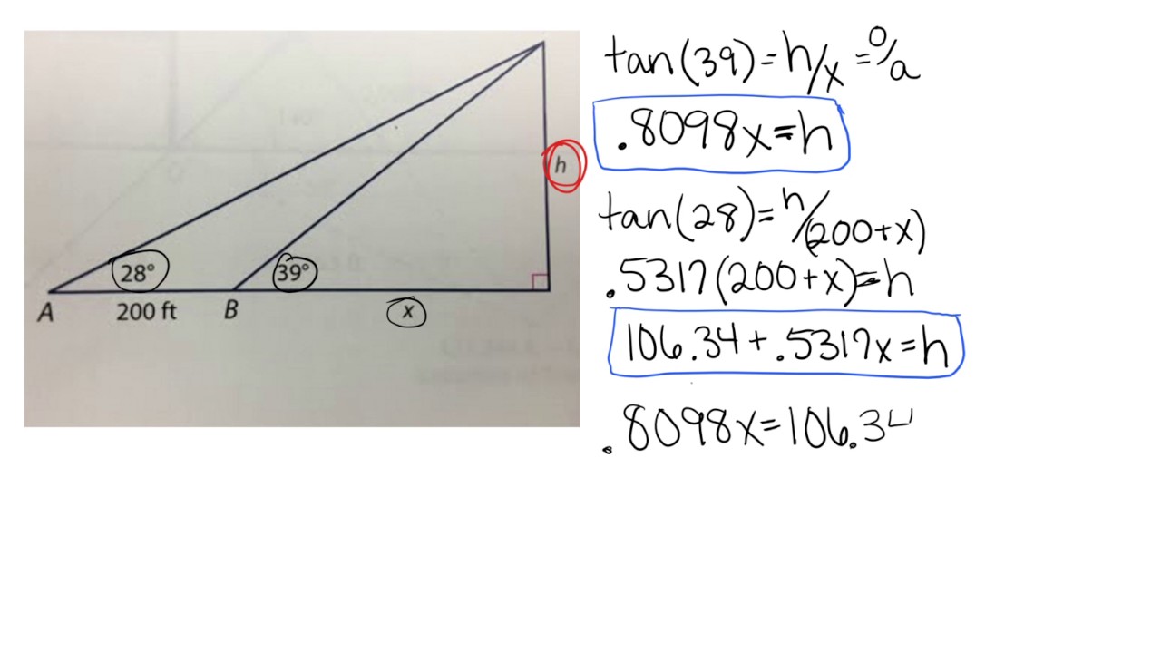 Right Triangle Trig Question 1 - YouTube