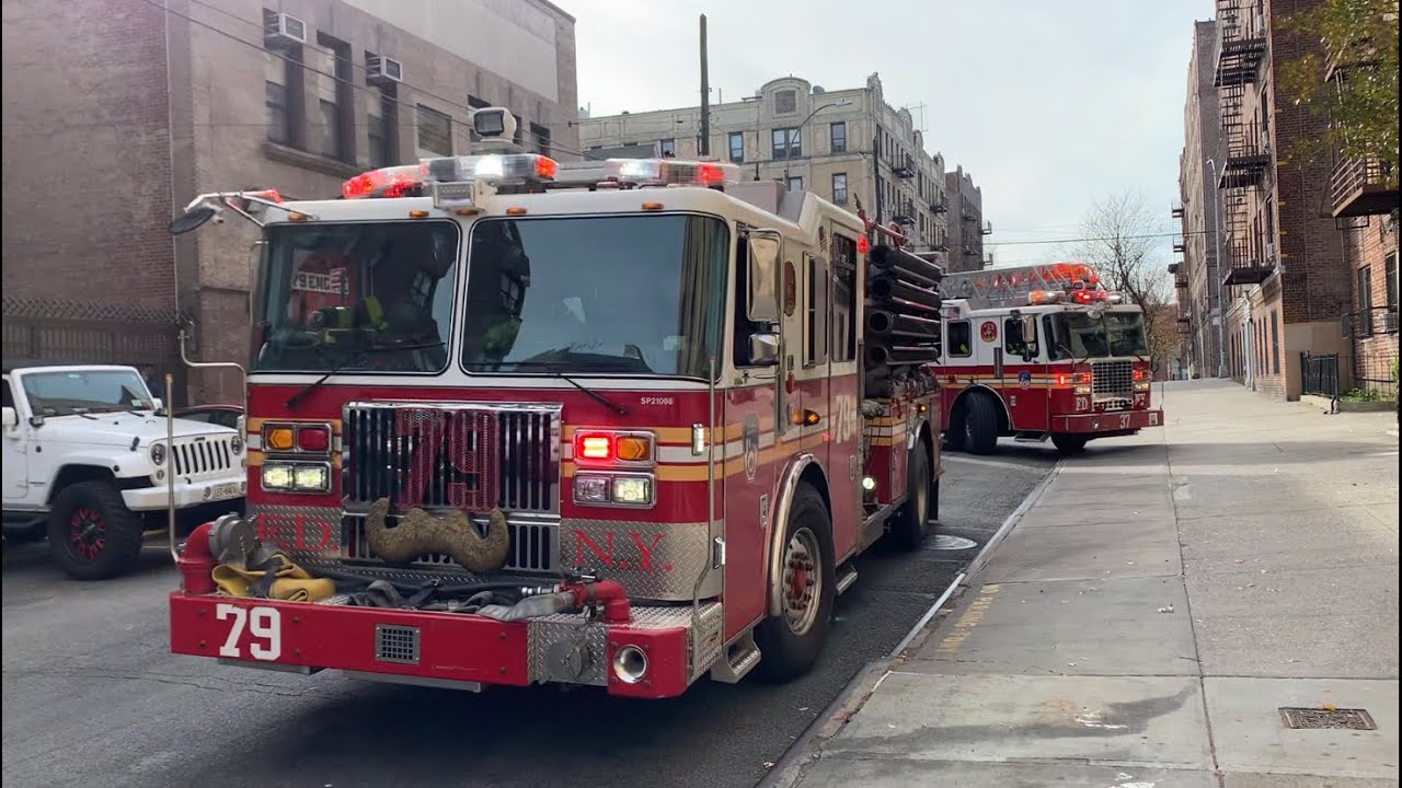 FDNY Engine 79 & Ladder 37 Responds to a Class 3 Alarm - YouTube