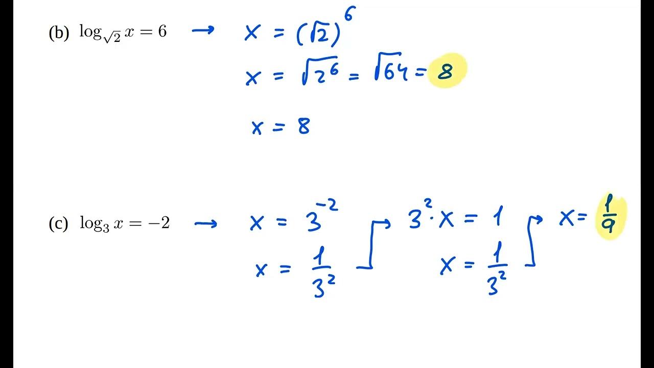 Ejercicio 11. Ficha repaso 1. Significado de los logaritmos, definición. - YouTube