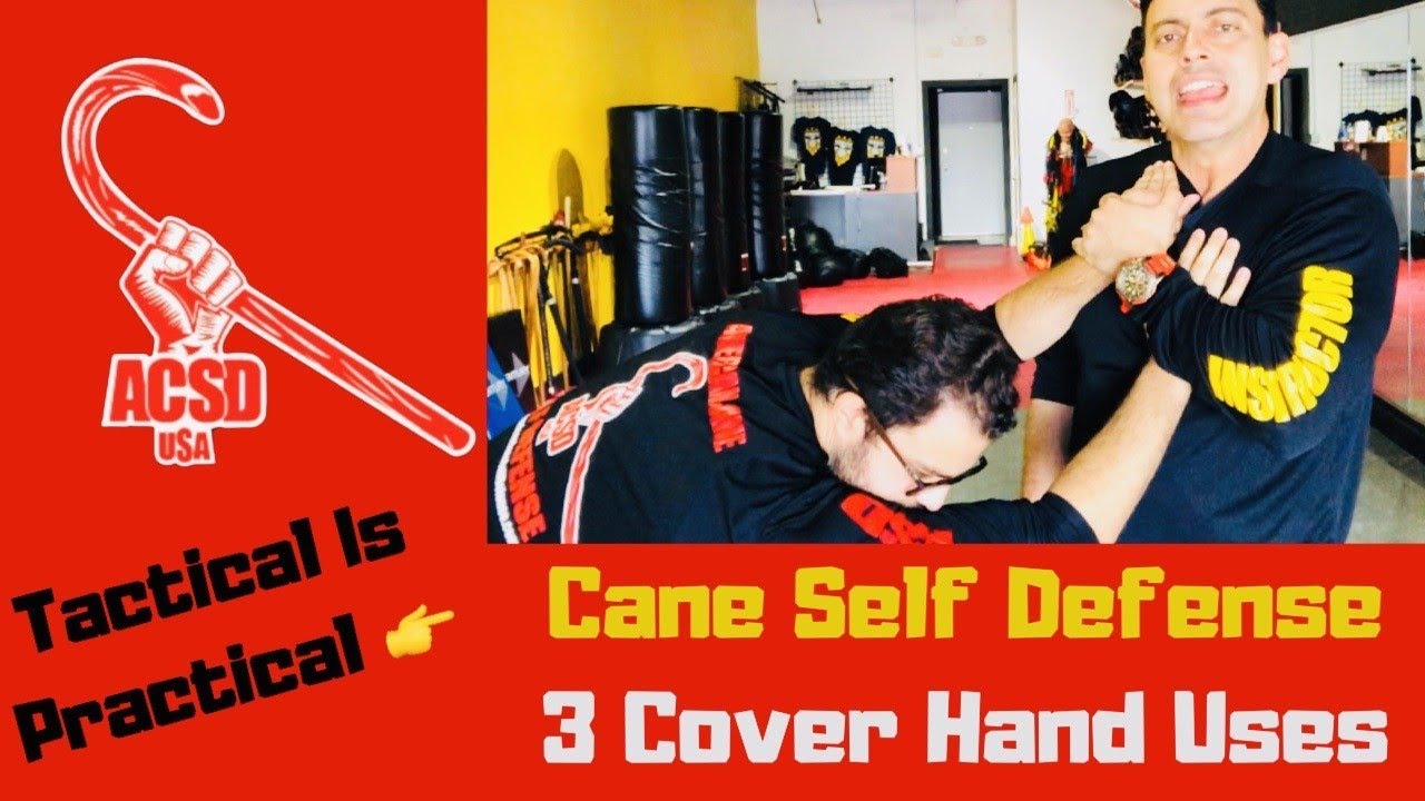 Cane Self Defense: 3 Cover Hand Uses for Self Defense - YouTube