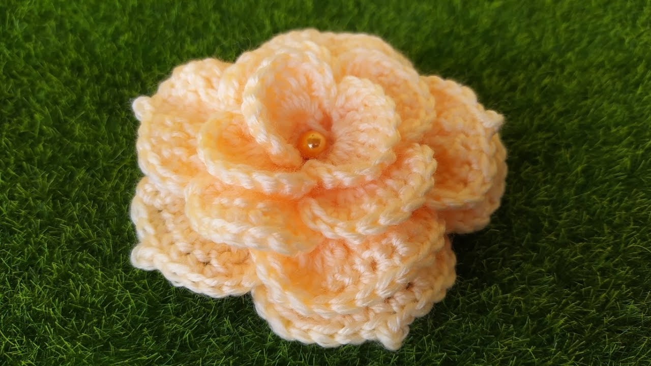 Fiore Camelia Uncinetto Tutorial 🌺💜 Flor Camelia Crochet 🧶 Camellia Flower Crochet - YouTube