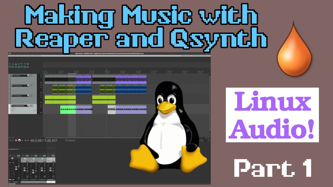 Making a Song in Reaper with Qsynth on Linux (Part 1) - YouTube