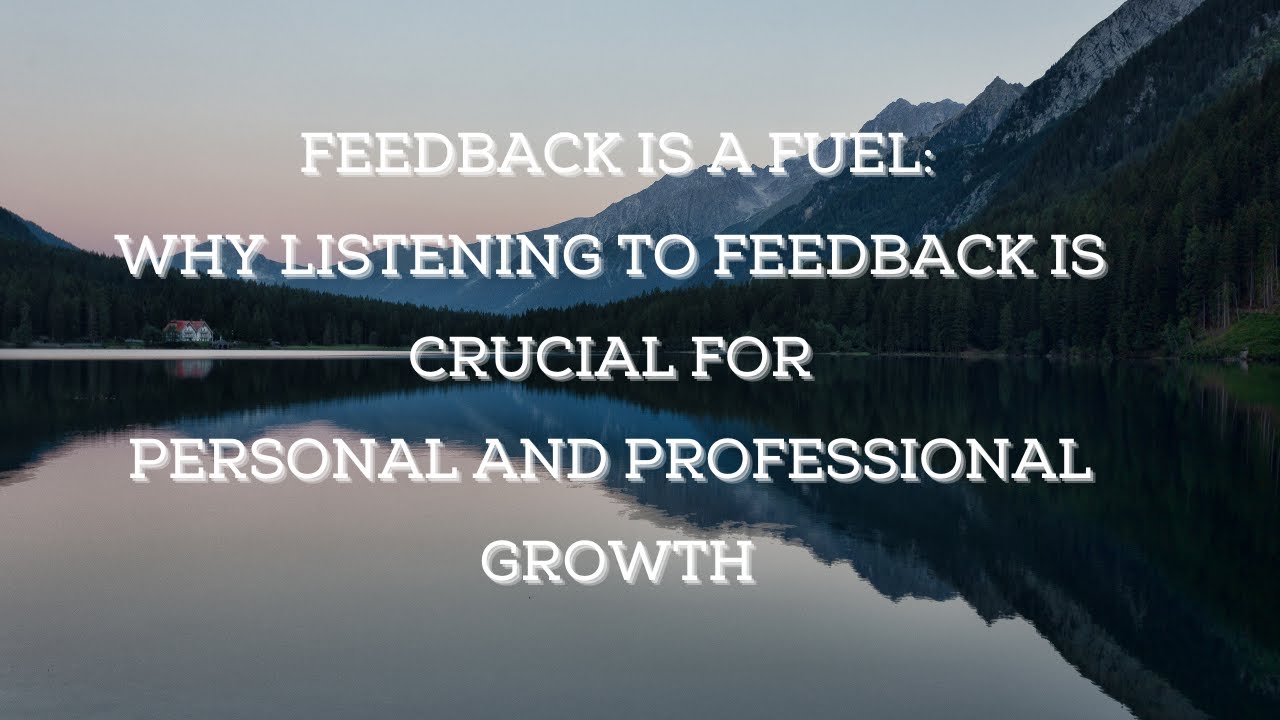 Feedback is a fuel - YouTube