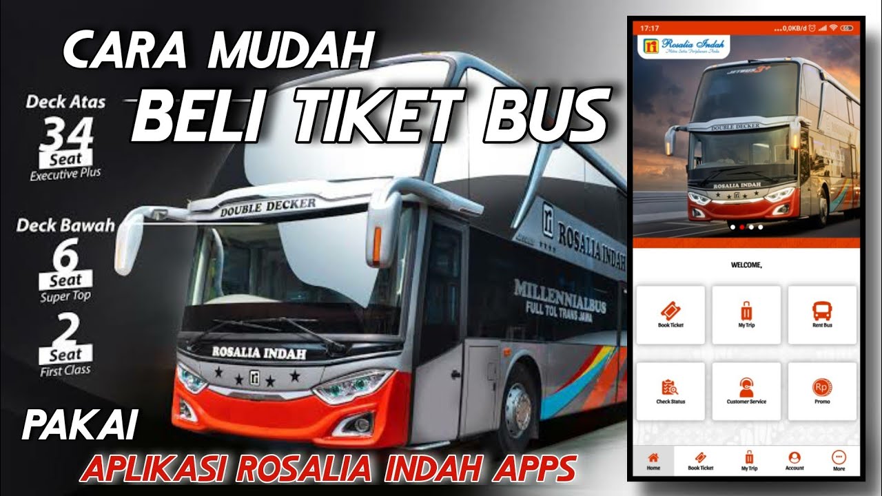 CARA MUDAH BELI TIKET BUS ROSALIA INDAH ONLINE - YouTube