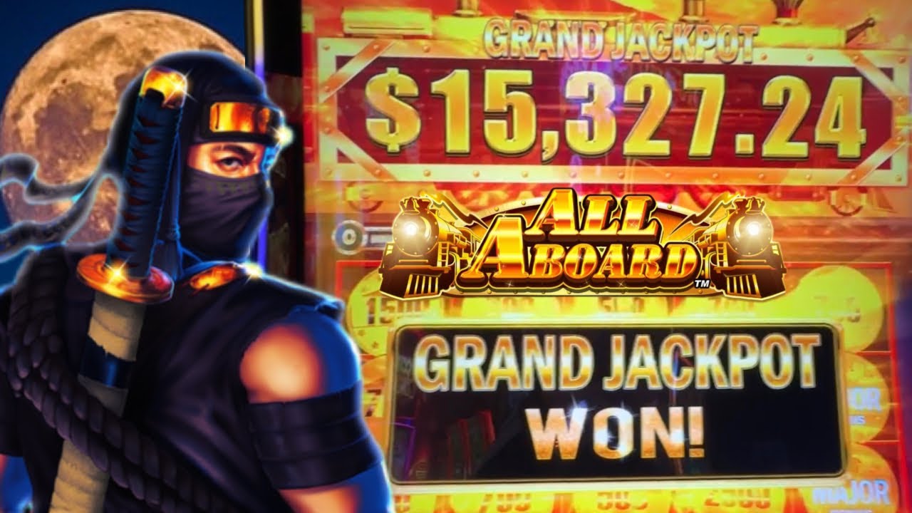 【All Aboard】老虎机头彩 Konami火车头 Grand Jackpot 头奖 - YouTube
