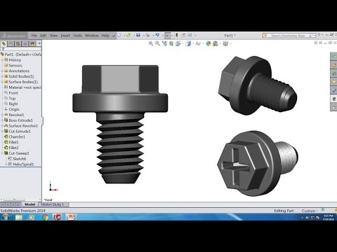 Solidworks screw tutorial - YouTube