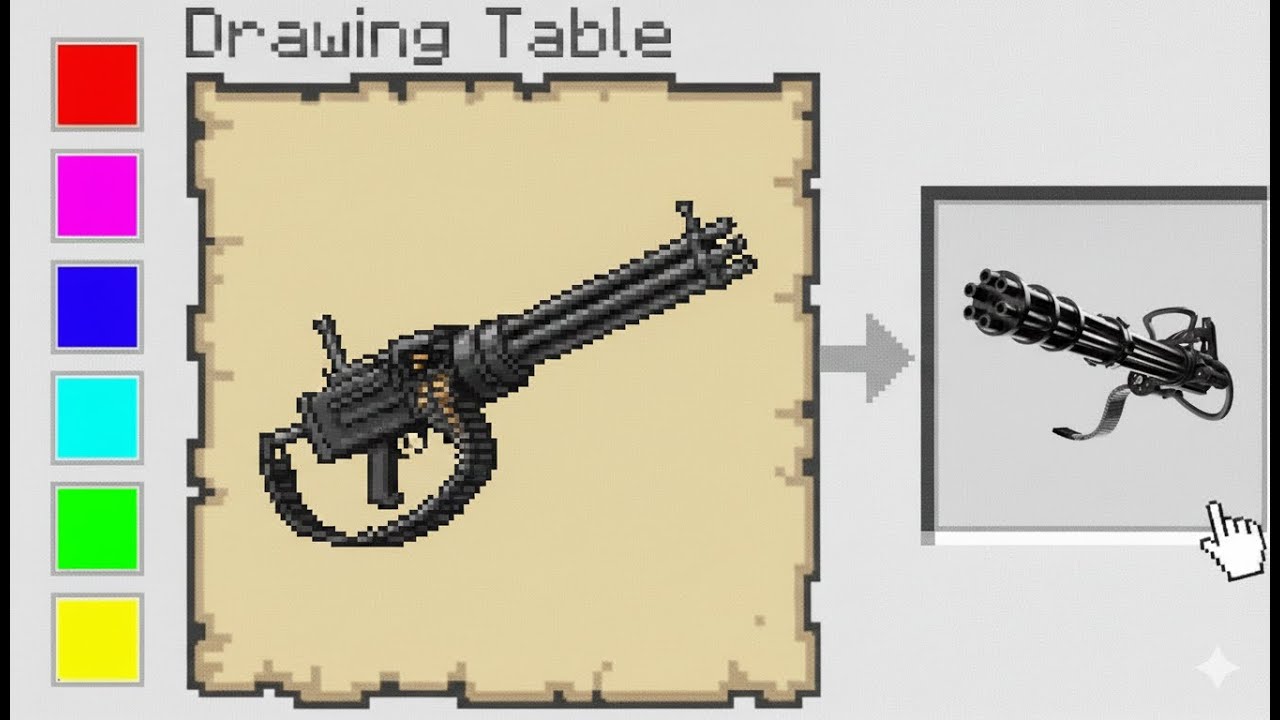 Minecraft BUT Any guns I DRAW… I Get It! 🤯 - YouTube