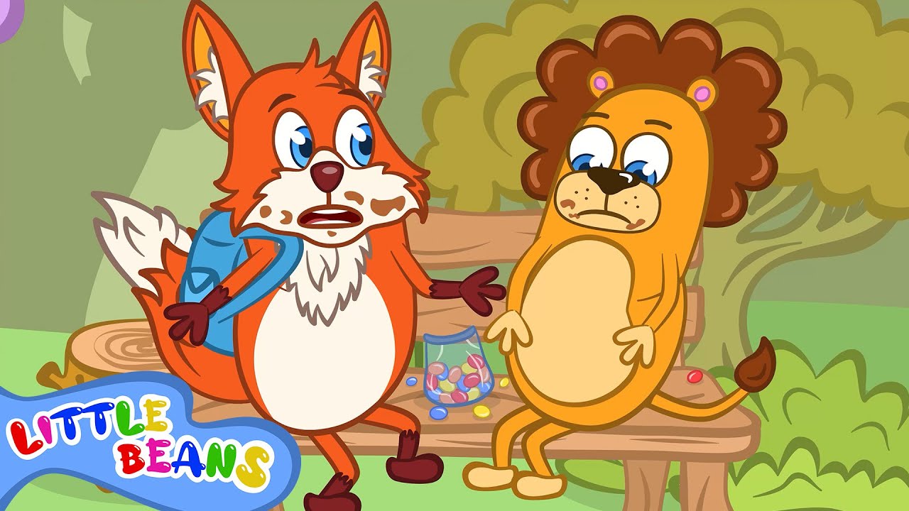 🦊 Foofy Eats Too Much Candy 🍭 🍬 🍫 | Little Beans - YouTube