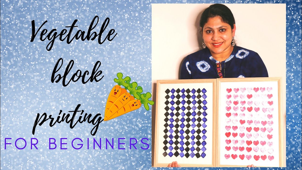 Vegetable block printing.Acrylic Art with Carrot 🥕😱..ഇനി ആരും പടം ...