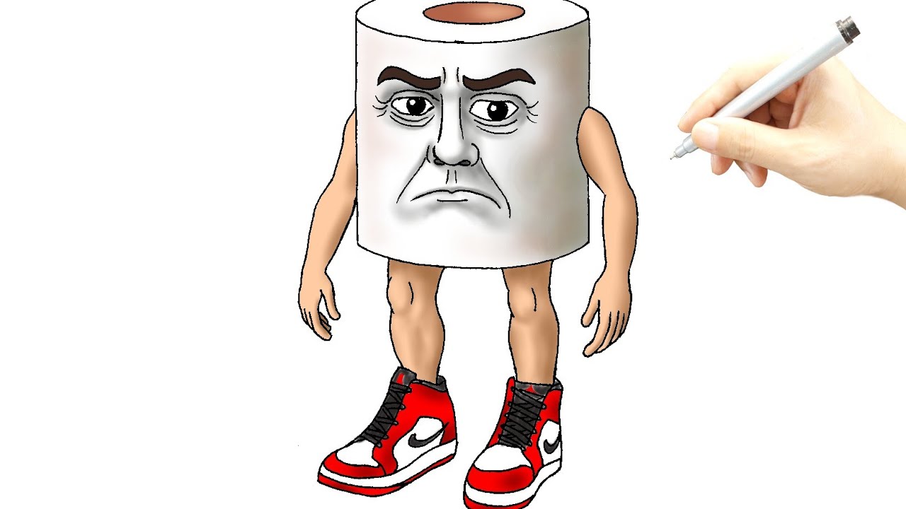 How to draw toiletpaperrr prr prr brainrot | step by step - YouTube