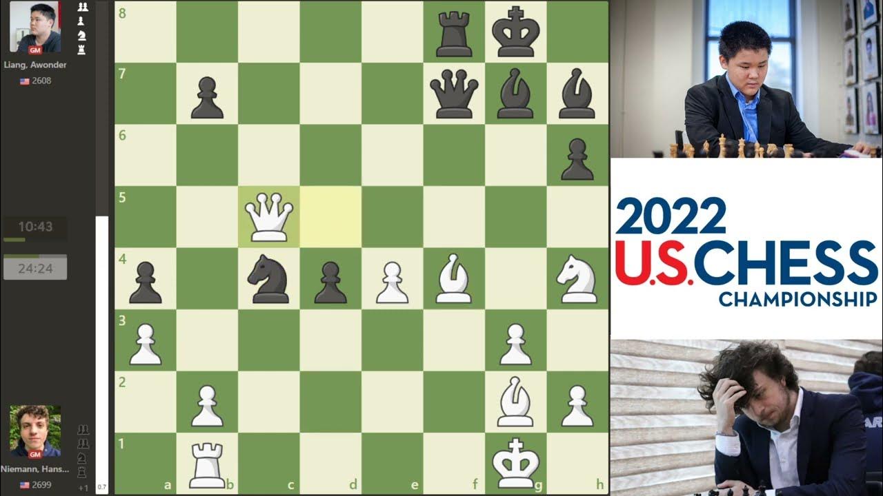 Hans Moke Niemann vs Awonder Liang | U.S. Chess Championship 2022 ...