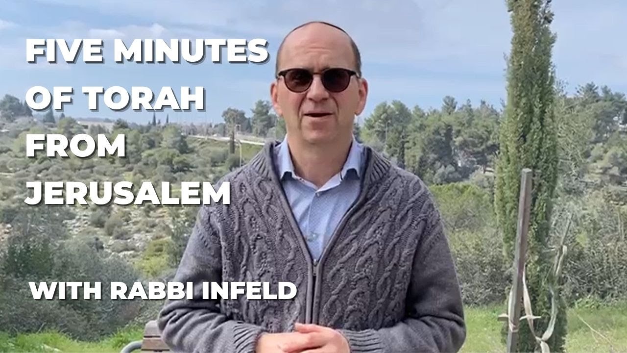 Five Minutes of Torah from Jerusalem, with Rabbi Infeld - YouTube